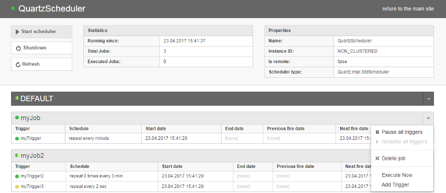 CrystalQuartz: pluggable UI for Quartz.NET